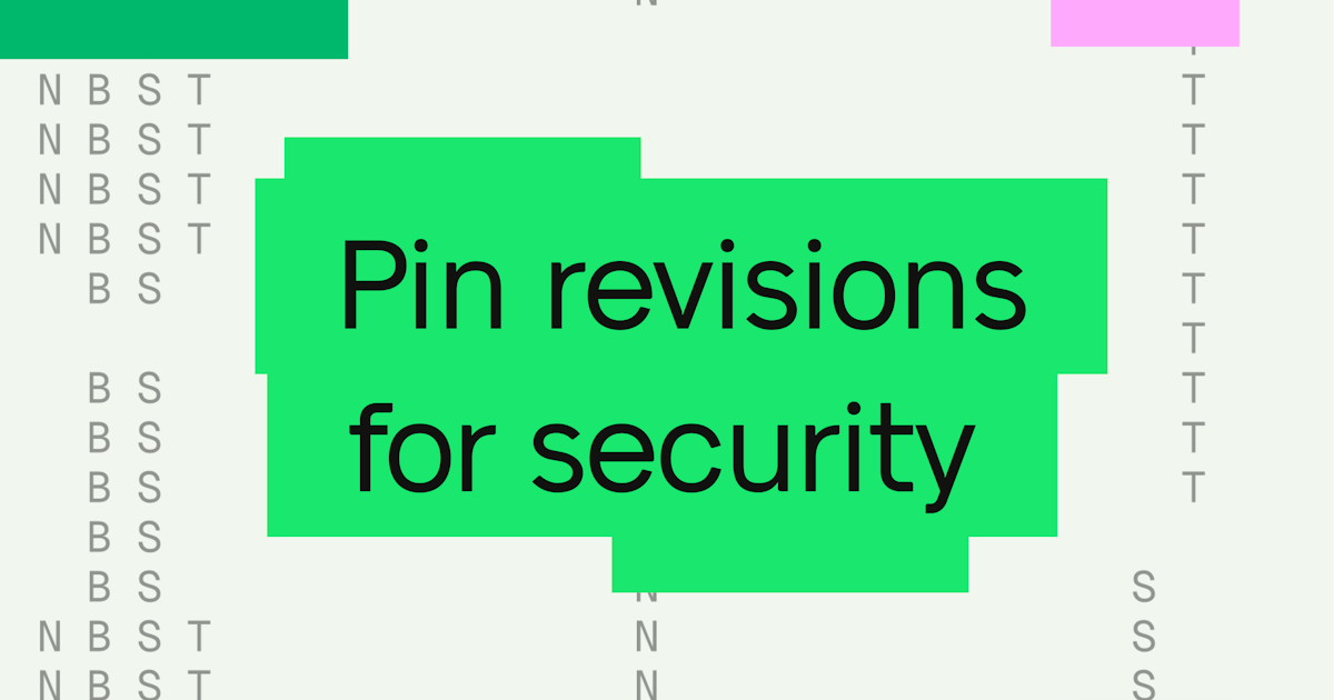Pinning ML model revisions for compatibility and security