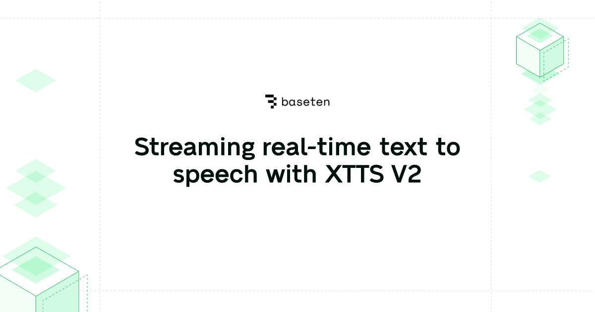Streaming real-time text to speech with XTTS V2 Streaming real-time text to speech with XTTS V2