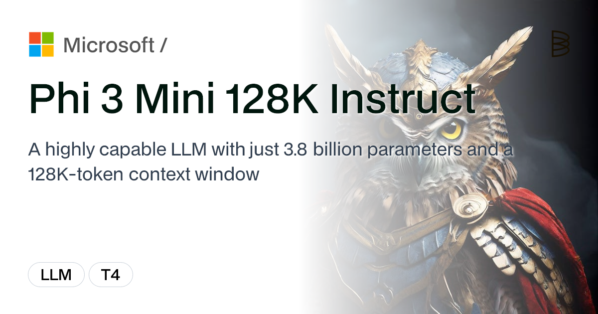 Phi 3 Mini 128K Instruct | Model library Phi 3 Mini 128K Instruct | Model library