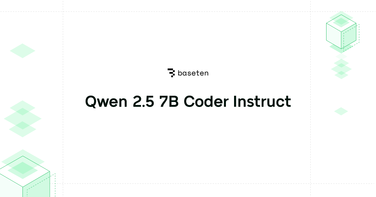 Qwen 2.5 7B Coder Instruct | Model library