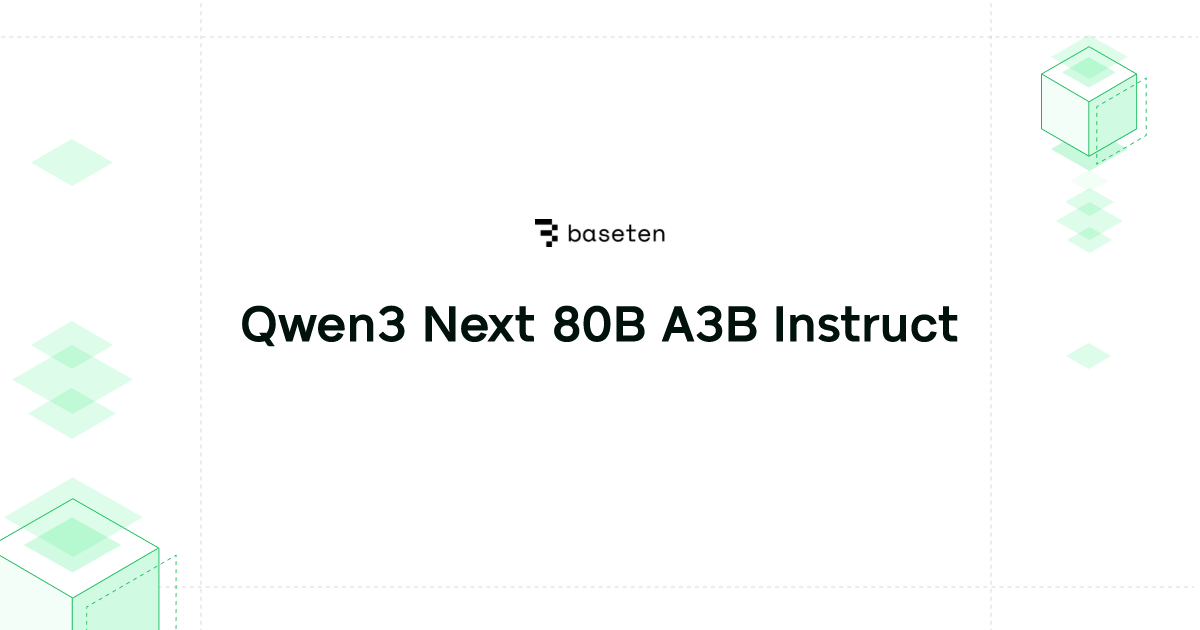 Qwen3 Next 80B A3B Instruct | Model library